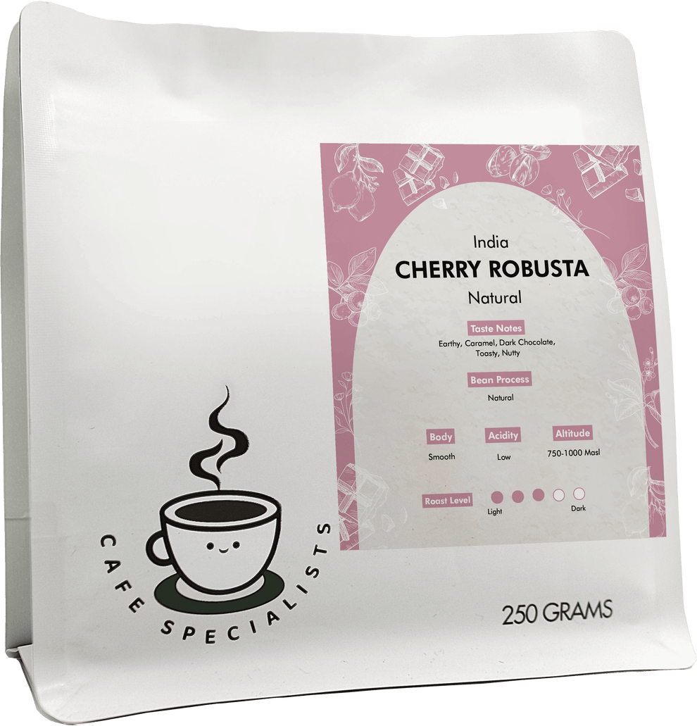 India Cherry Robusta Natural Coffee Beans – Cafe Specialists SG