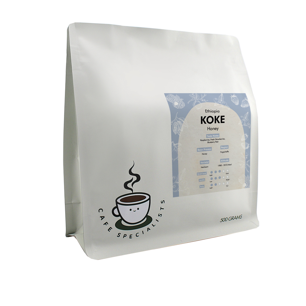 Premium Ethiopia - KOKE (Honey Processed) Coffee Beans – Cafe ...